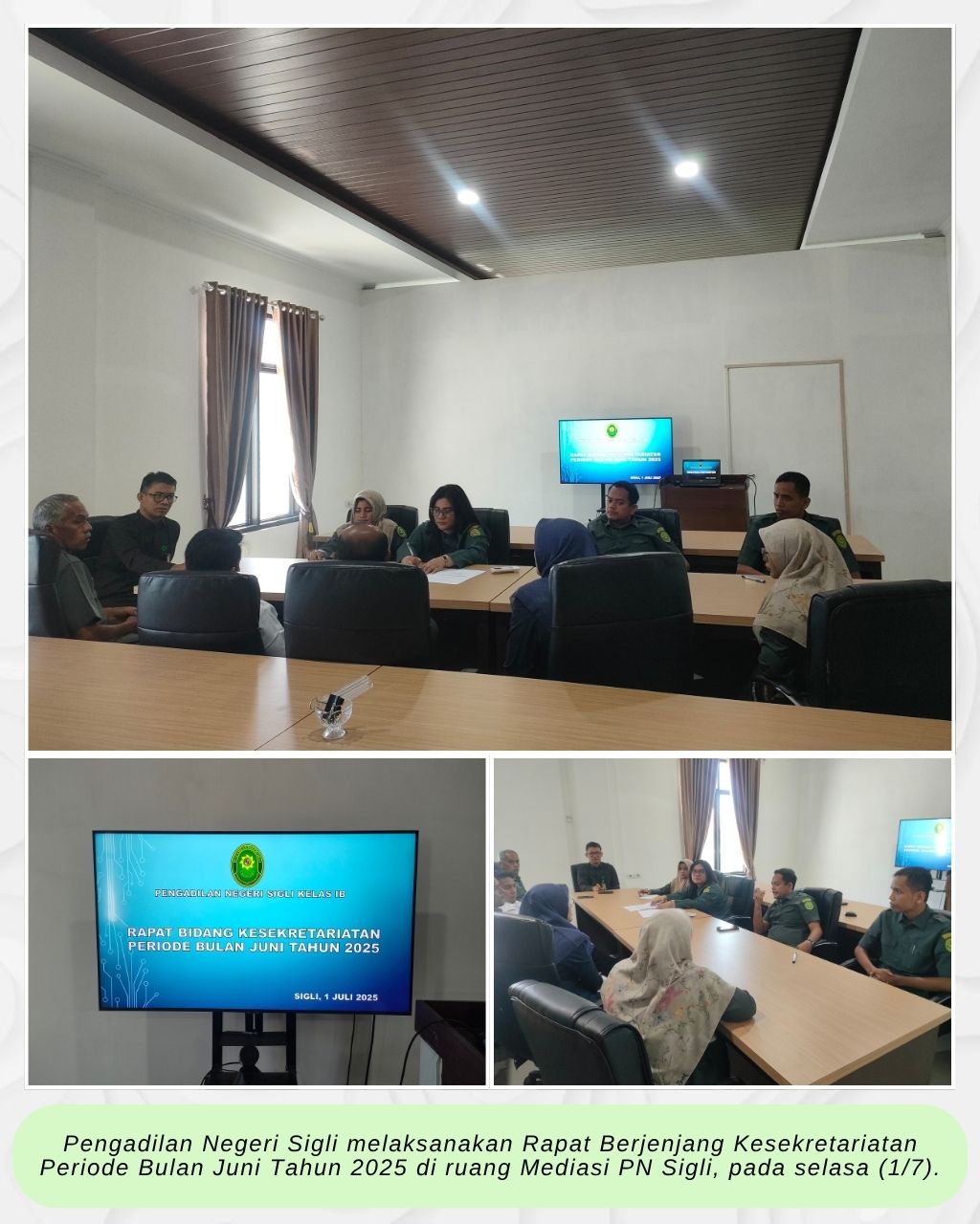 RAPAT BERJENJANG KESEKRETARIATAN BULAN JUNI TAHUN 2025 | PN Sigli