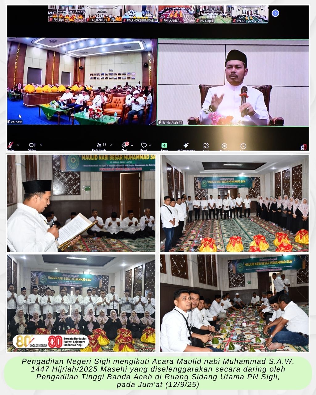 PERINGATAN MAULID NABI MUHAMMAD S.A.W 1447 H/2025 M | PN Sigli